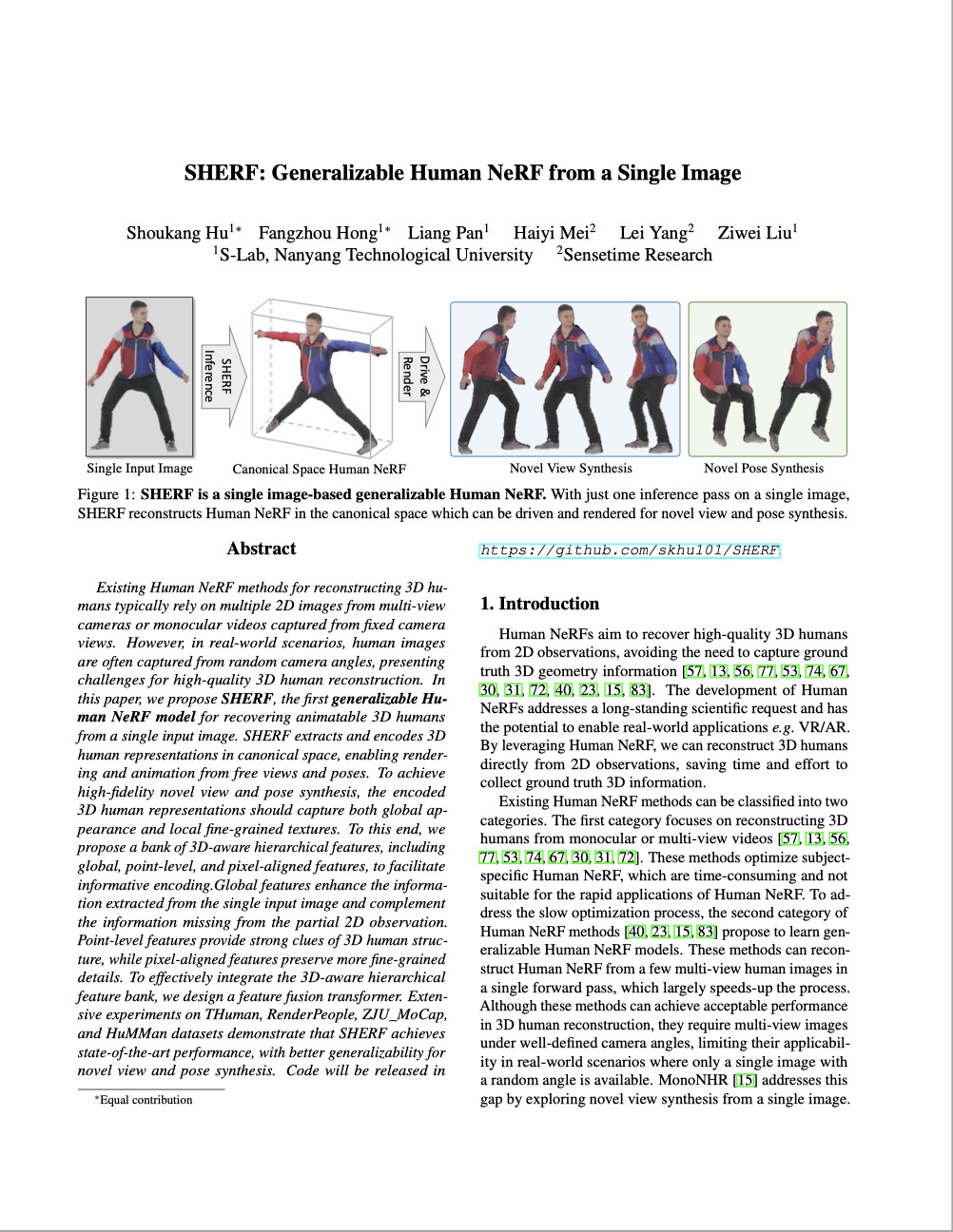 SHERF - Project Page